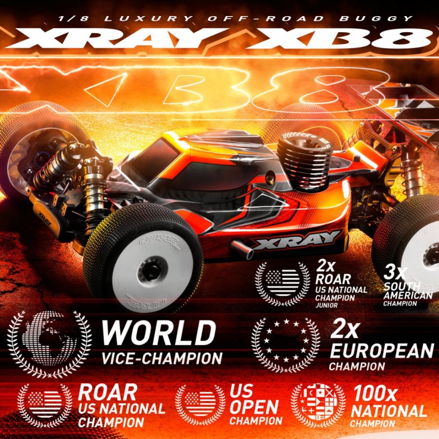 XRAY XB8 2023 - 1/8 LUXURY NITRO OFF ROAD CAR KIT